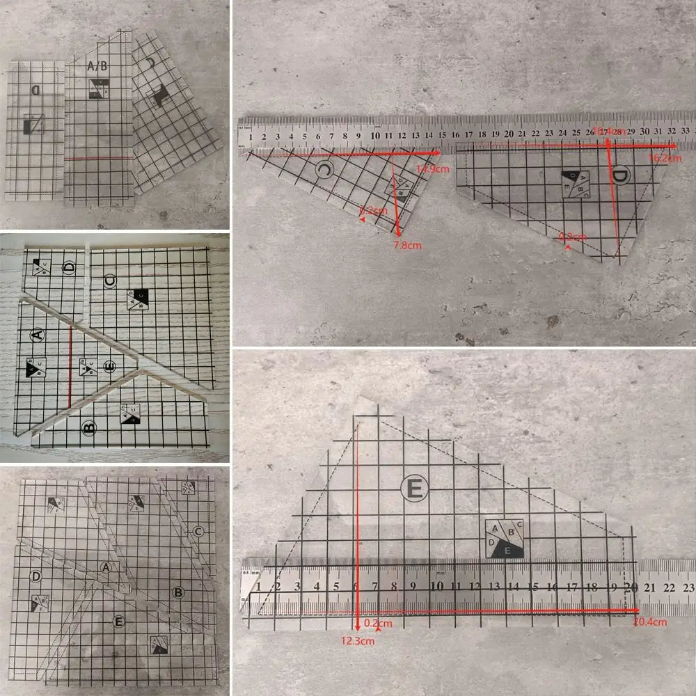 Sewlume – Acrylic Quilting & Patchwork Ruler Set – Handmade Keeps